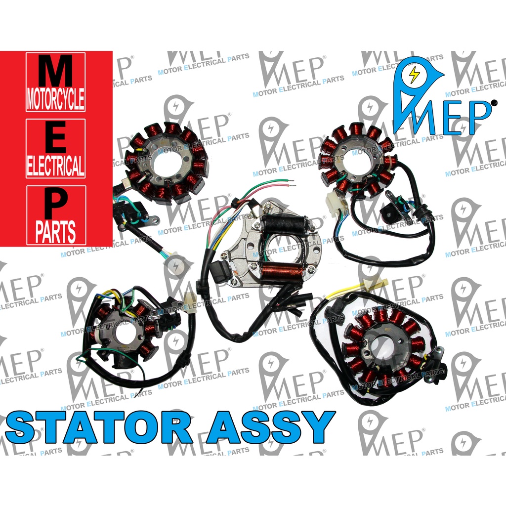 MEP Stator Assy Original Type - Smash, Wave, Mio, Bajaj, Fury, Raider ...
