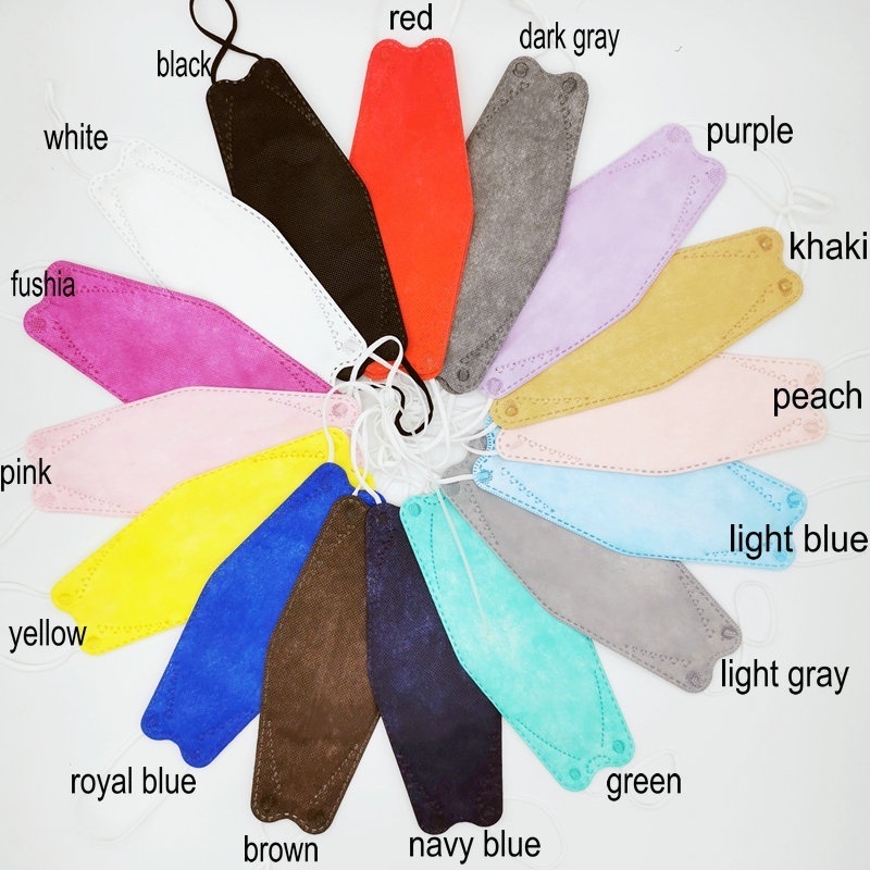 10pcs Facemask 16 Colors Korean KF94 Face Mask 3 layer Non-woven ...