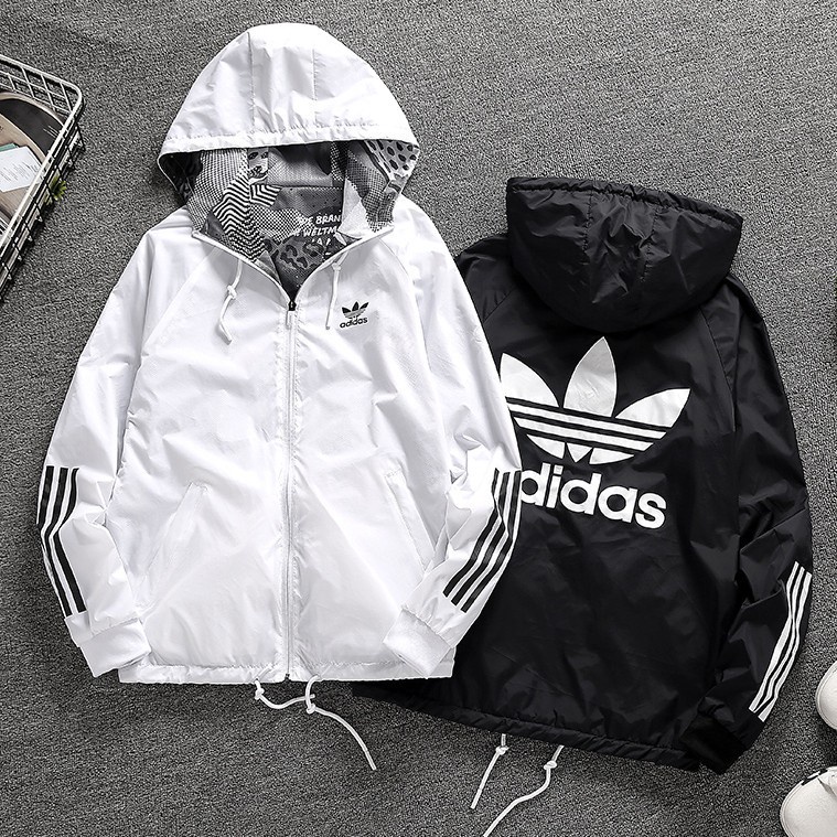 Adidas High-Quality Men Women Jacket Double-Sided Casual Flight Slim ...