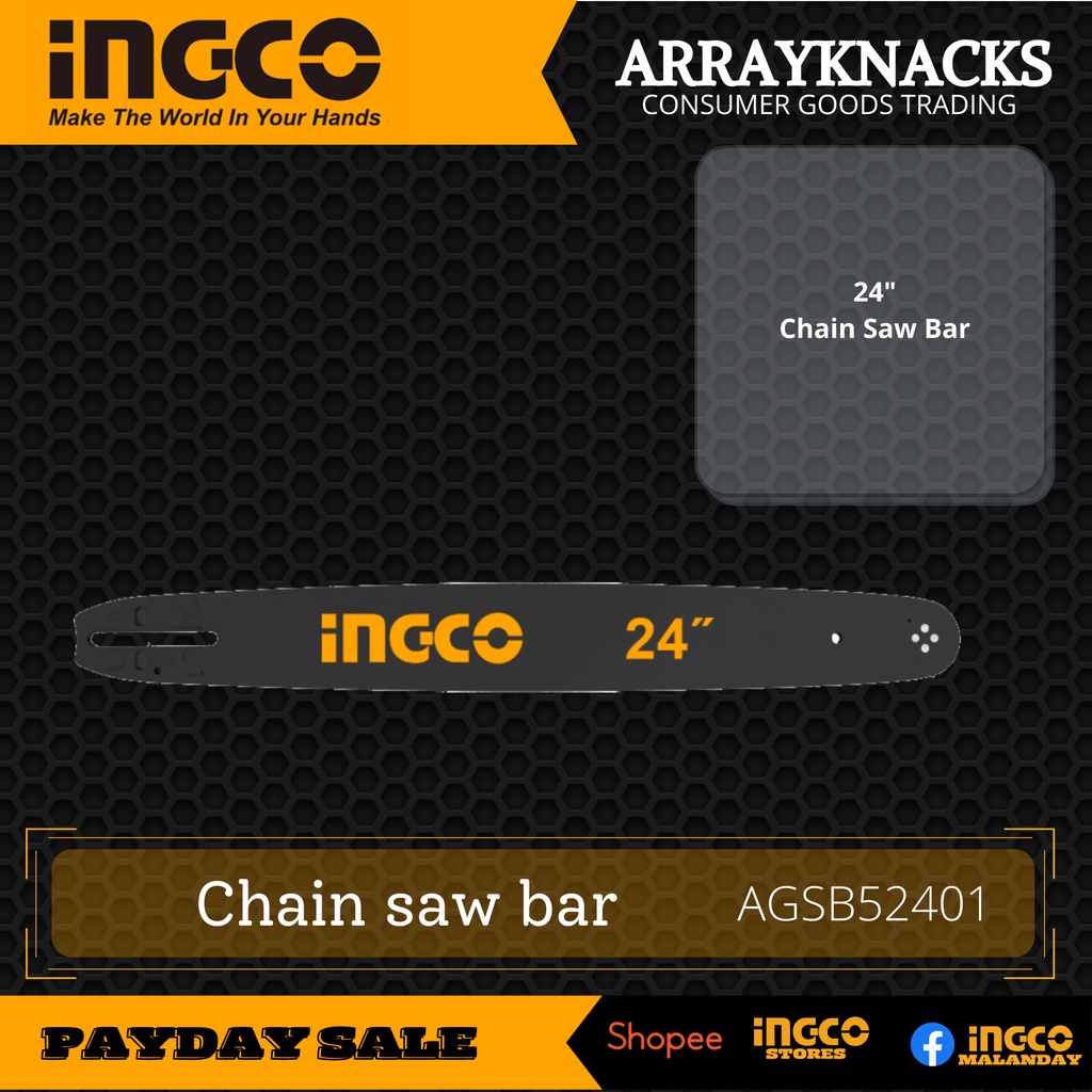INGCO Chain saw bar (AGSB52401) HANDTOOLS | Shopee Philippines