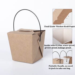 10pcs PH Based Rice in a Box w/ Handle /Takeout box handle Noodles ...