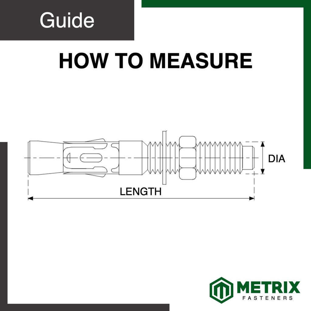 1-5pc Wedge Anchor / Masonry Expansion Stud Anchor / Thru Bolt ( M6 M8 ...