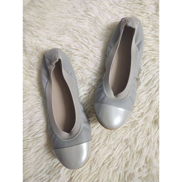 Gray with Gray Toecap Ballet Flats | Shopee Philippines