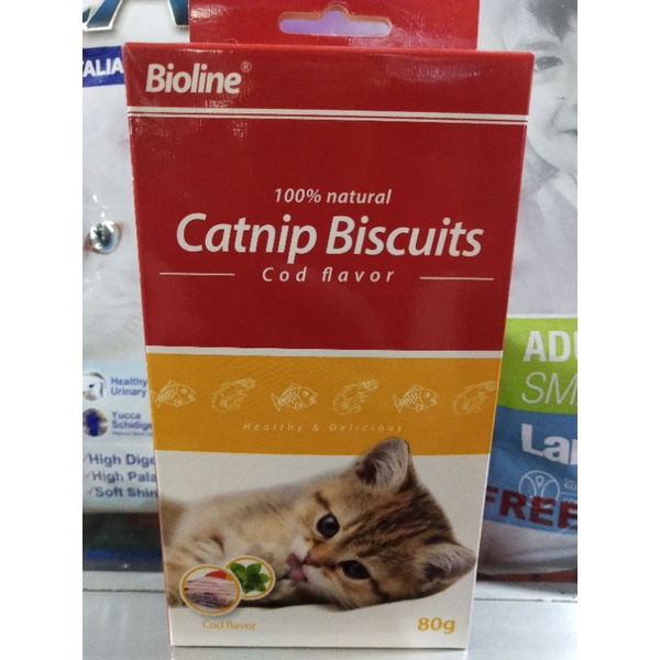 BIOLINE CaTniP TiNy BiScUiT 80 grms ( Cod Flavor )100% Natural | Shopee ...