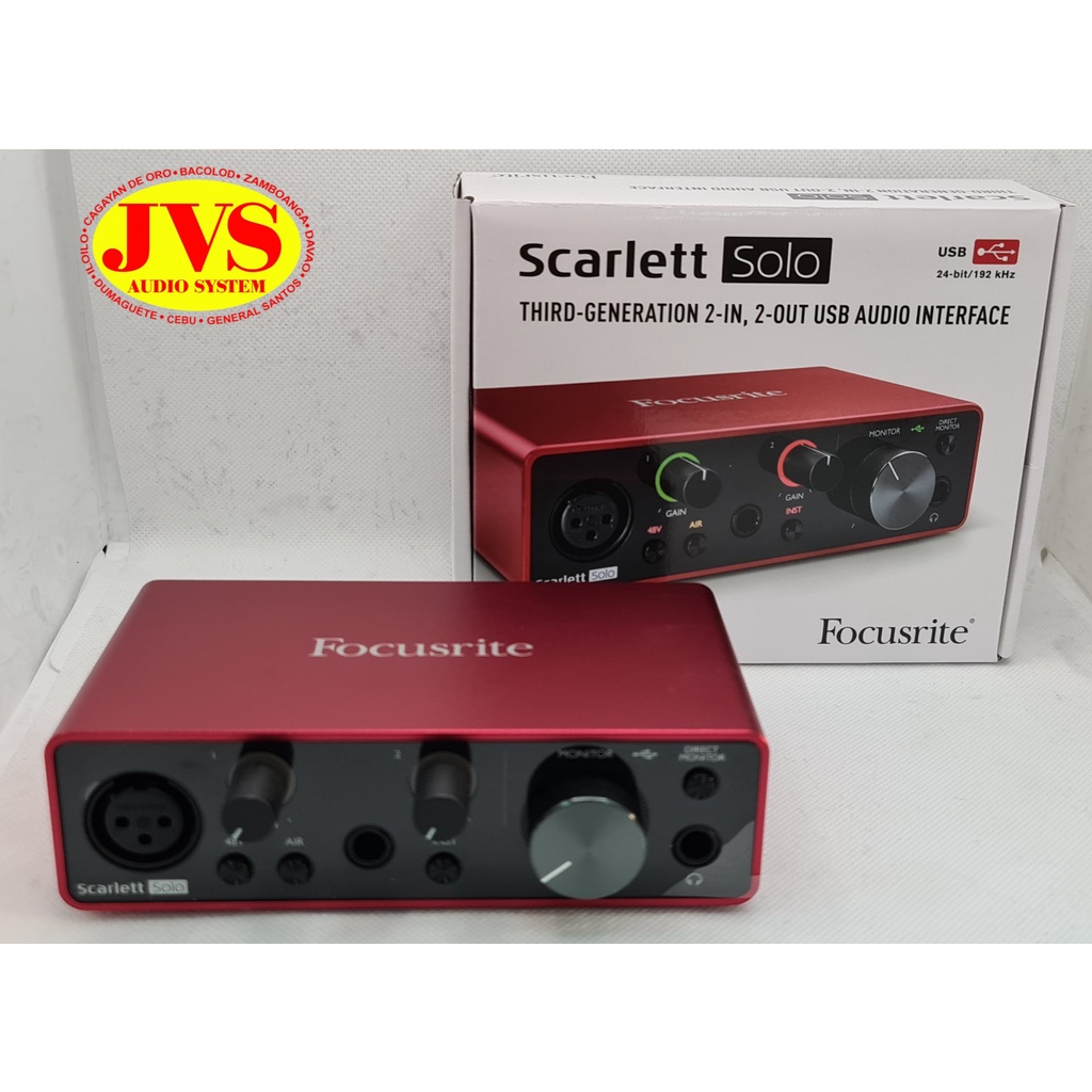 Focusrite Scarlett Solo 3nd Gen USB Audio Interface w/ Pre Amplifier ...
