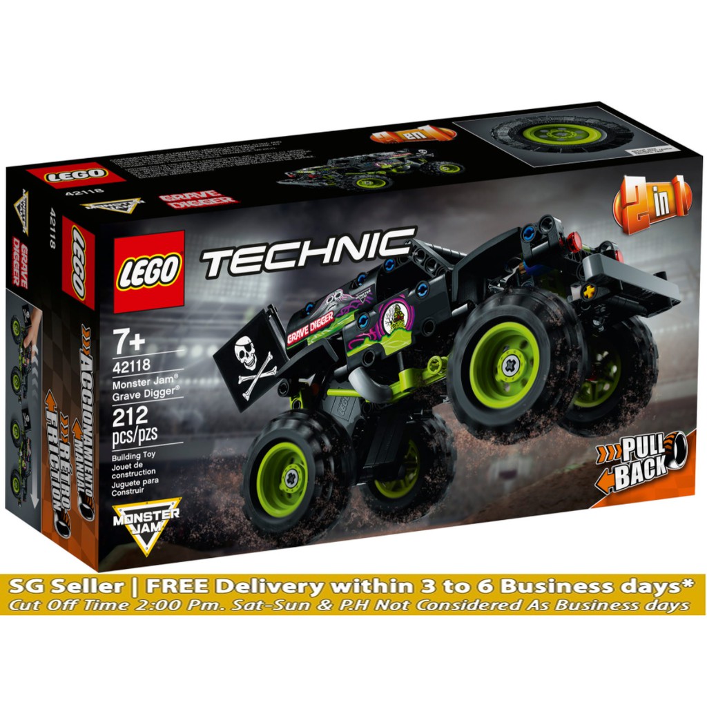 DIY LEGO 42118 Technic Monster Jam Grave Digger RvHK 212pcs Cross ...