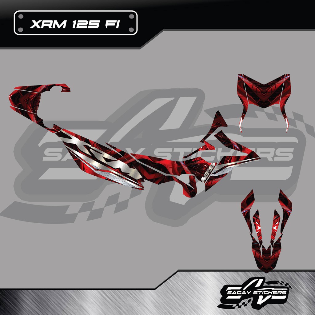 XRM 125 fi Motorcycle Sticker Decals WITH FREE Assorted stickers ...