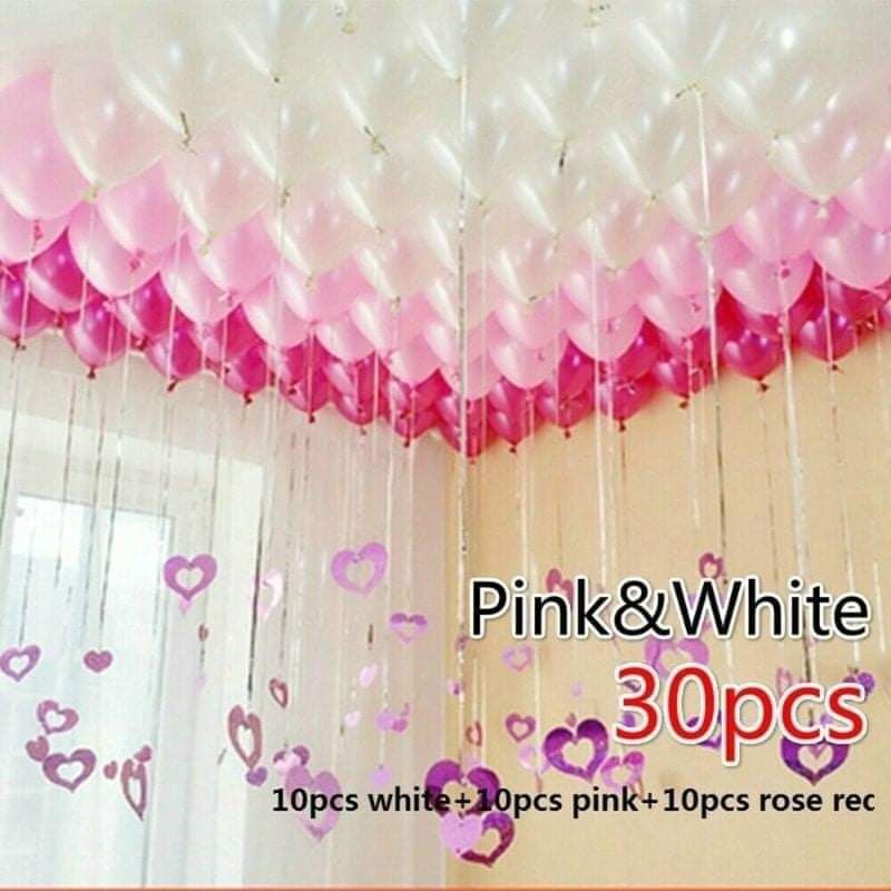 30pcs TRI-COLOR Latex Balloons 12"inches BALLOONS ONLY | | NO ...