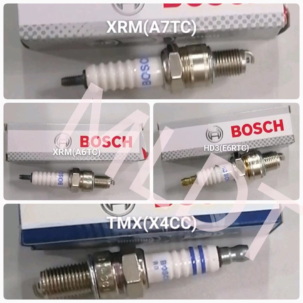 BOSCH SPARK PLUG FOR HD3/TMX/XRM/CLICK125 | Shopee Philippines