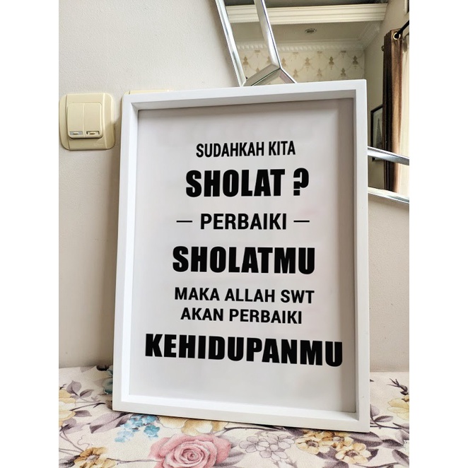 Wooden wall decoration, Islamic motivational poster, do we pray ...