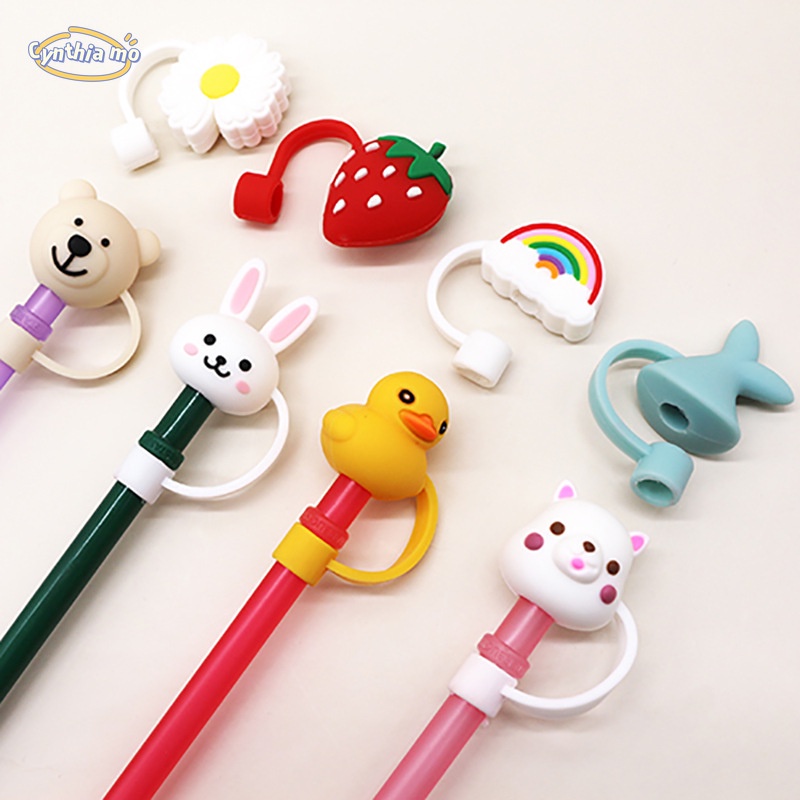 Dustproof Silicone Straws Cover Creative Cute Silicone Environmental ...