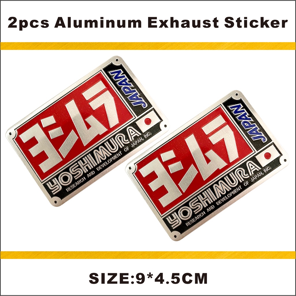 Yoshimura Muffler Decal Heat Resistant 3D Aluminium Akrapovic Emblem ...