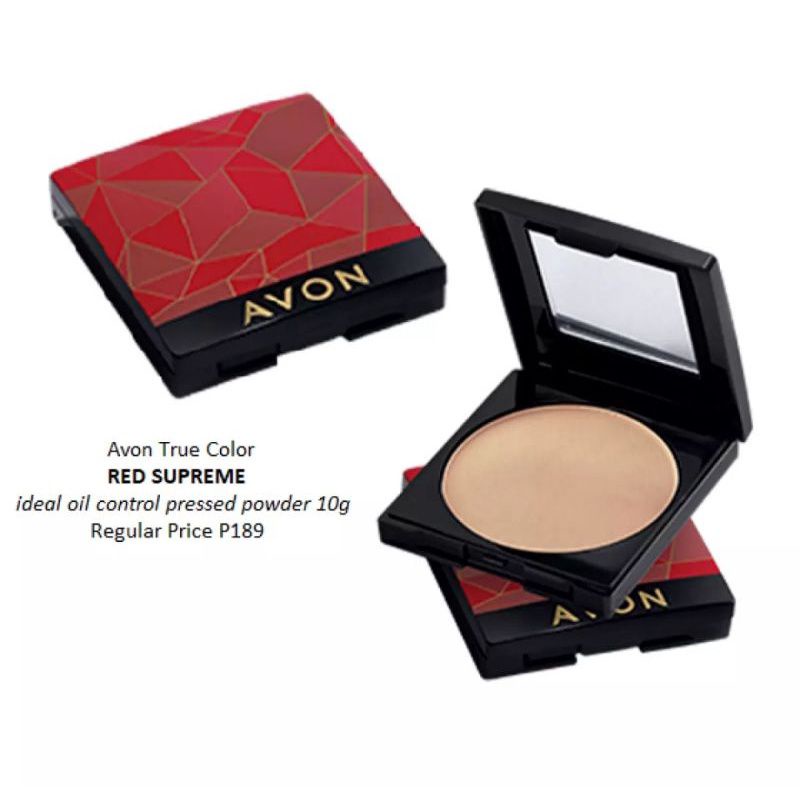 AVON TRUE RED SUPREME COLLECTION IDEAL OIL CONTROL PLUS PRESSED POWDER ...