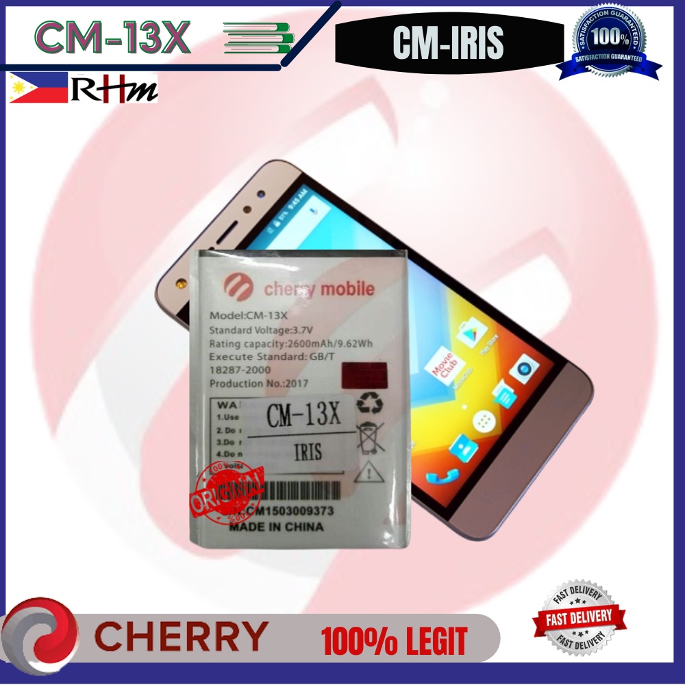Cherry Mobile IRIS Battery, Model CM-13X Original High Quality Battery ...