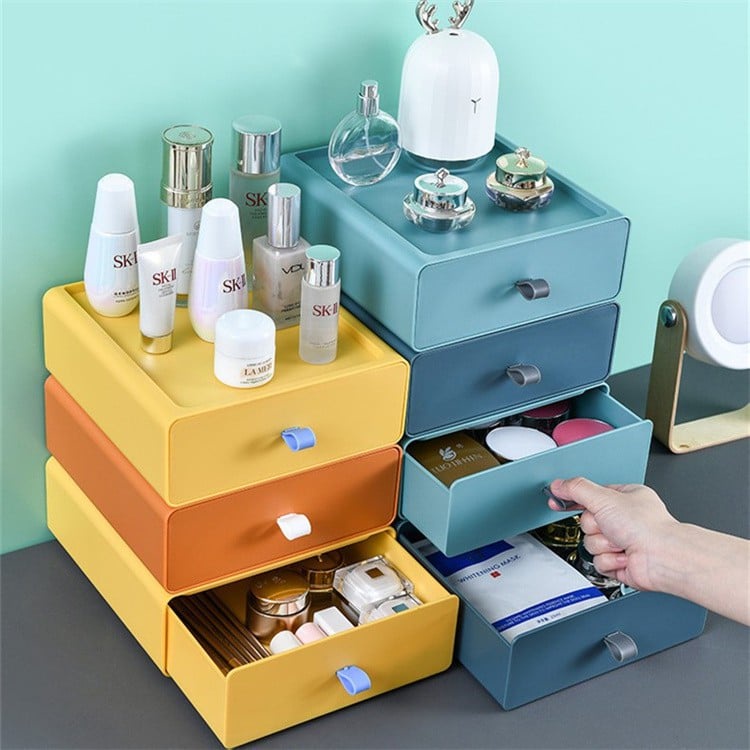 Storage Box Stackable Organizers Desk Drawer Organizer Table for ...