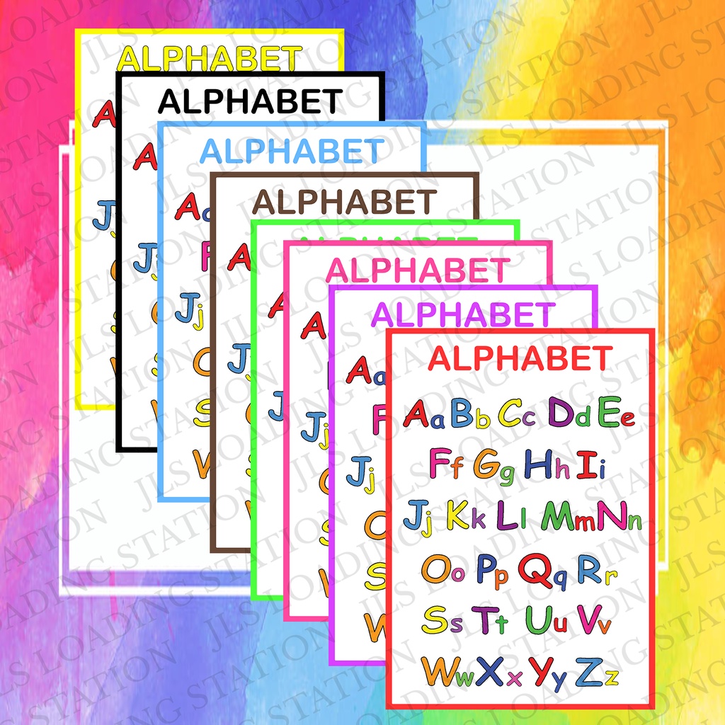 EDUCATIONAL CHARTS ALPHABET LETTERS ONLY (LAMINATED) A4 SIZE | Shopee ...