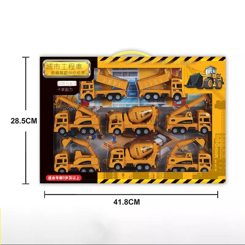 Children Toy Car Engineering Fleet Fire Truck Airplane Model Set Big ...