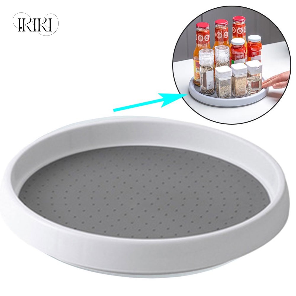 360 Degrees Rotating Kitchen Seasoning Bottle Storage Rack Spice Tray ...