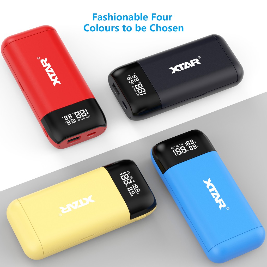 XTAR 2023 New Version PB2S PB2SL TYPE-C FAST DUAL 18650&21700 Battery ...