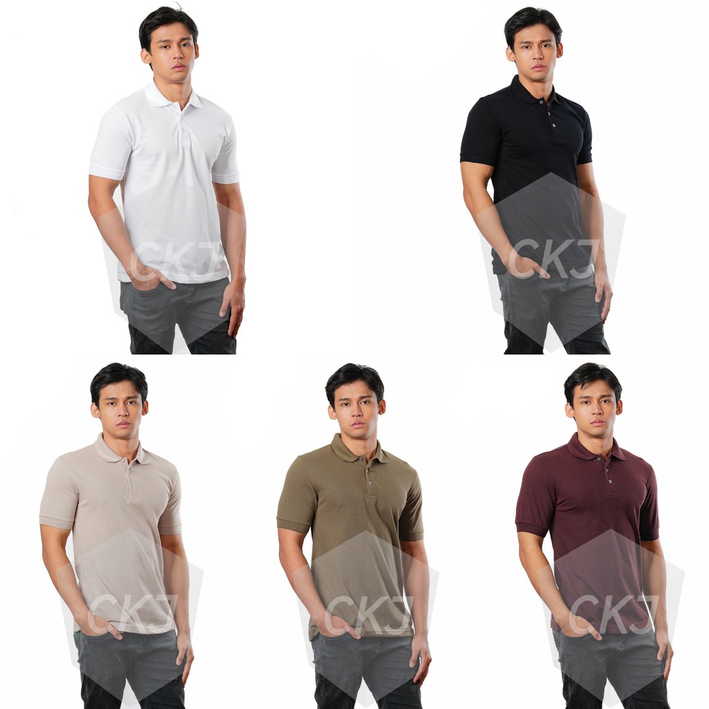 Steven Joe Men's Polo Shirt (White, Red, Black, Gray, Brown) | Shopee ...