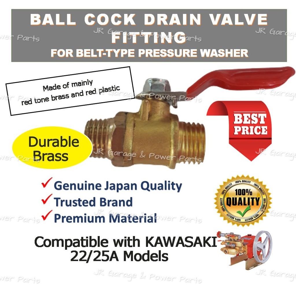 Valve Cock / Ball Cock / Shut-off Drain Fitting Kawasaki belt type for ...