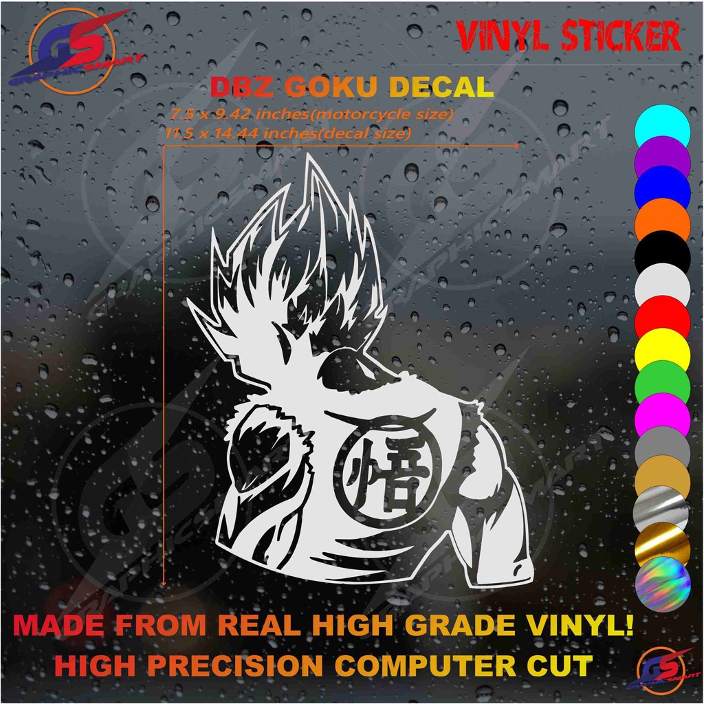 JDM Modified Goku Super Siajin Vinyl Decal Sticker For All Vehicles ...