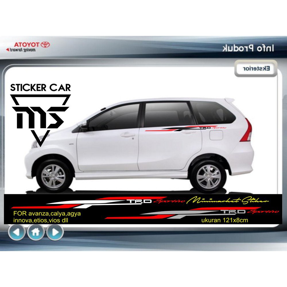 Sticker sticker trd sportivo Car sticker toyota avanza Antem agya etois ...