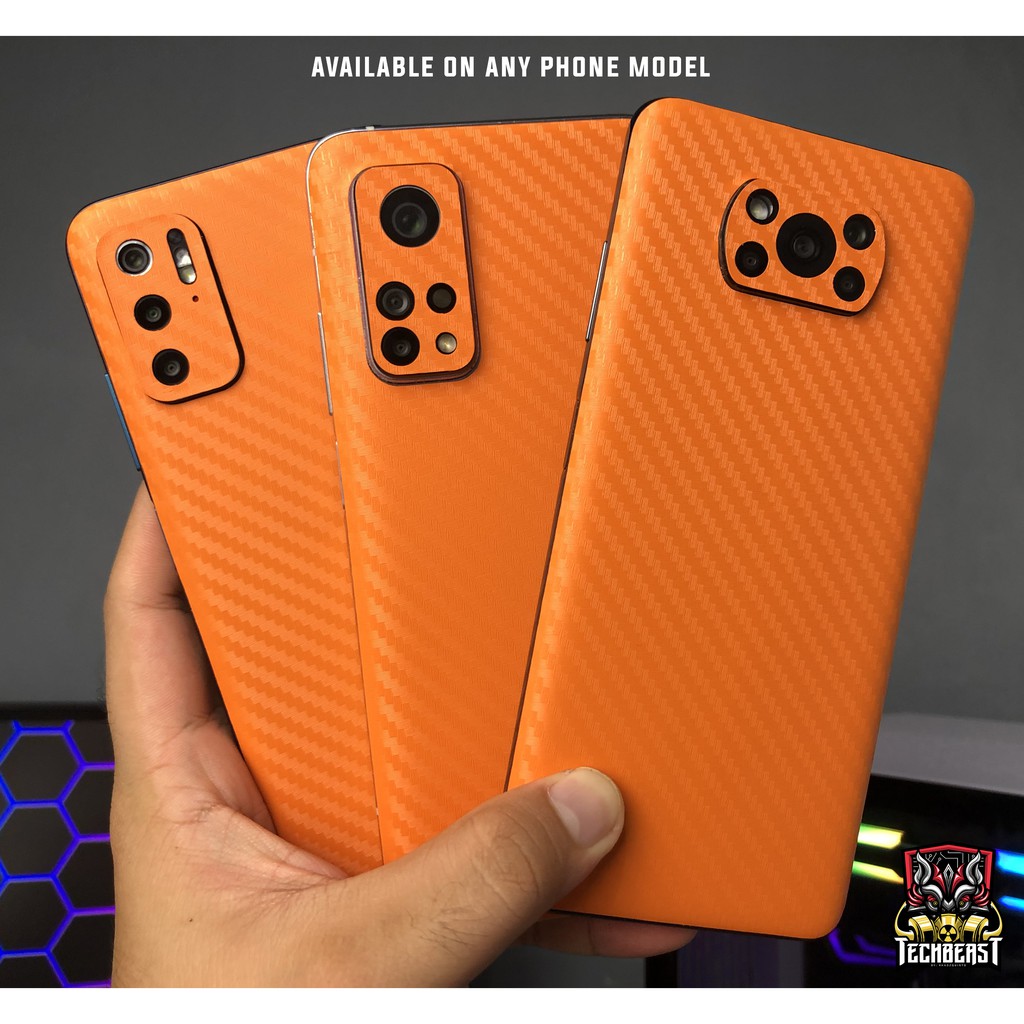Techbeast Orange Carbon Premium Skin Universal COD ( PM YOUR PHONE ...