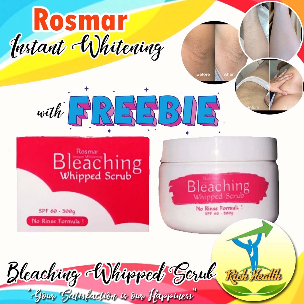Rosmar Instant Whitening Bleaching Whipped Scrub SPF60 300grams NO ...
