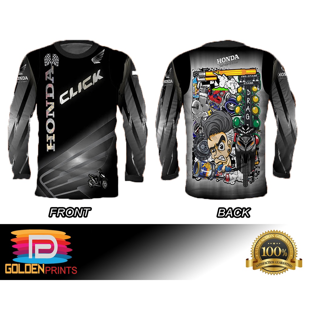 Honda Click Full Sublimation Longsleeve version 1 | Shopee Philippines