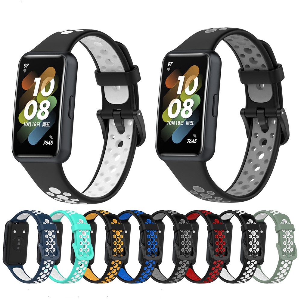 Dual Color Watchband For Huawei Band 7 Strap Breathable Wrist Premium ...