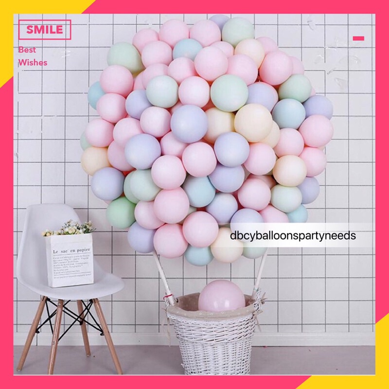100pcs Size10 Macaron/Pastel Color Balloon（Prolatex） | Shopee Philippines