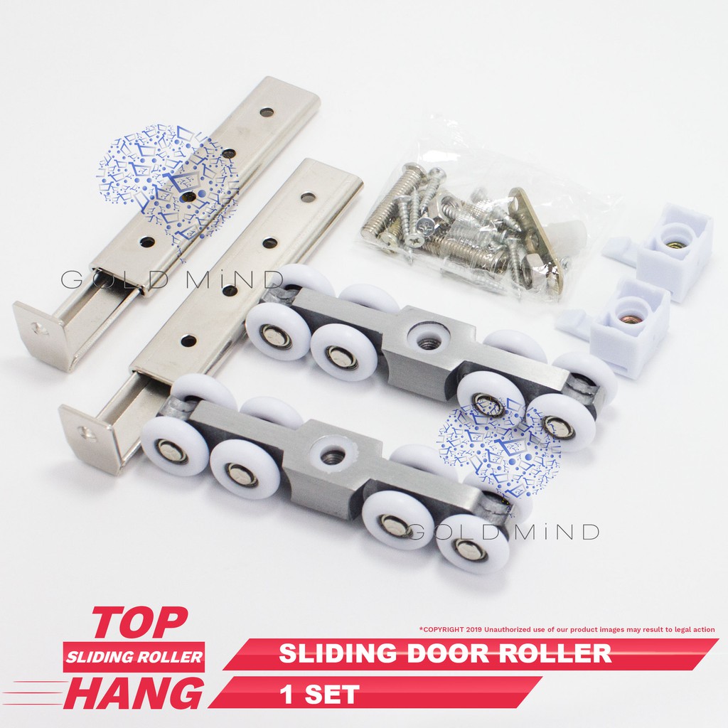 Heavy Duty Top Hang Sliding Roller Hanging 8 Wheels (70kg) | Shopee ...