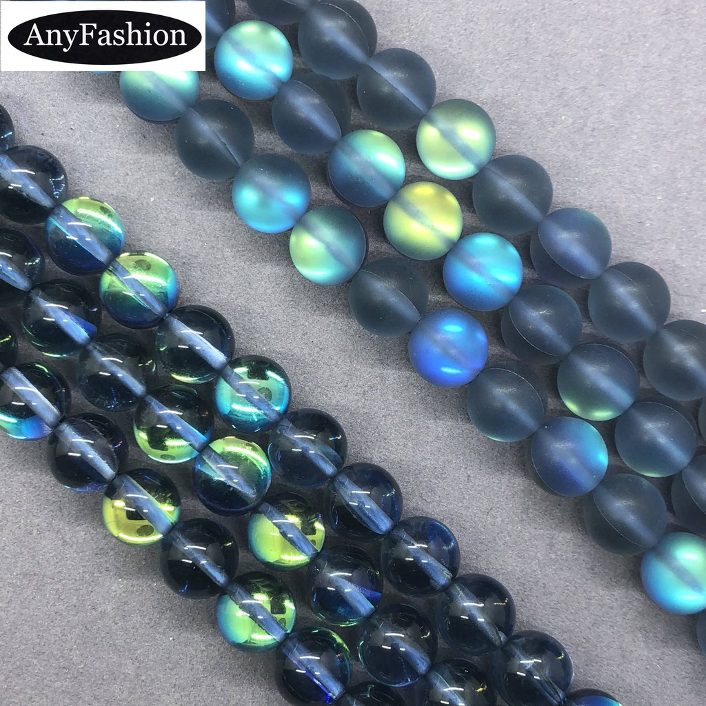Dark Green Labradourite Spectrolite Quartz Crystal Beads Smooth Frosted ...