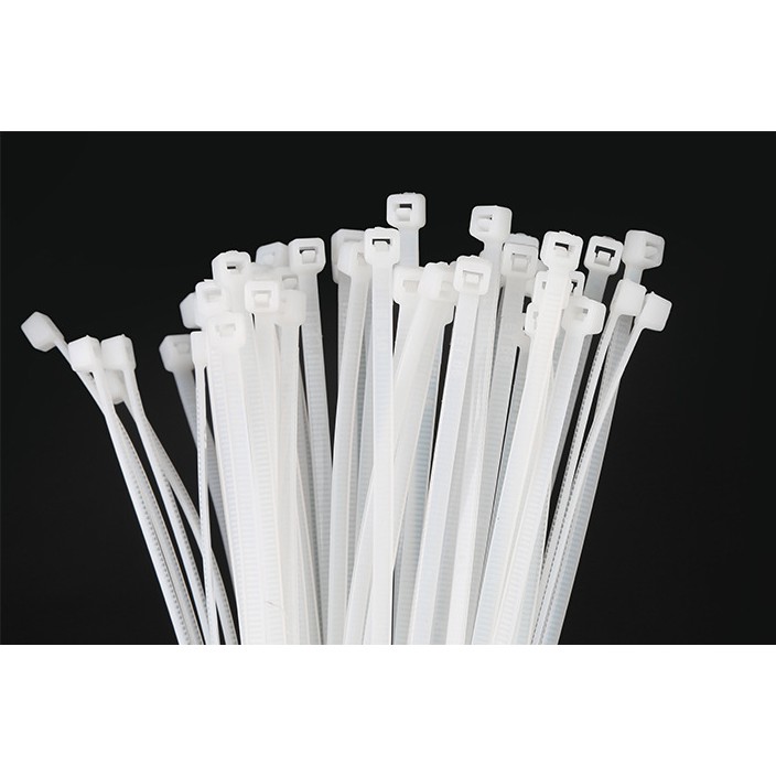 200pcs 5 x 300mm Nylon Cable Tie Zip Fasten Wire Wrap Strap White ...