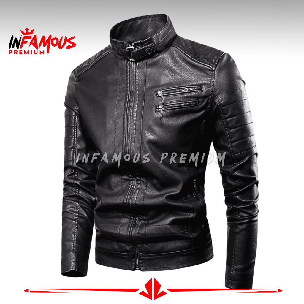 PRIA (INFAMOUS) Men's Genuine Synthetic Leather Jacket Silverstone RFLA ...