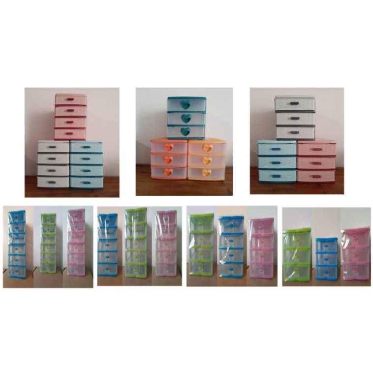 CUTE MINI DRAWER 3 Layers & 4 Layers, 5 Layer & 6 Layer | Shopee ...