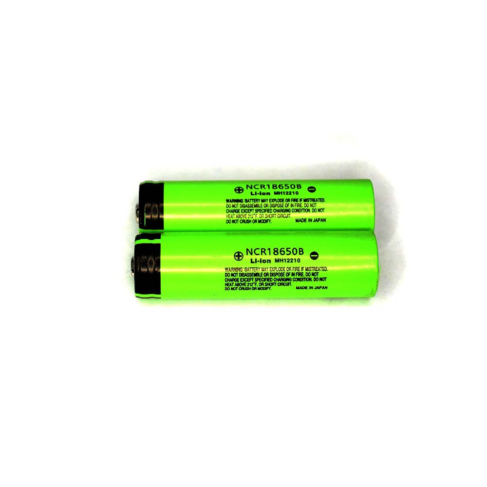 2PCS 18650B Rechargeable Li-ion battery (Flat and With Terminal) MH ...