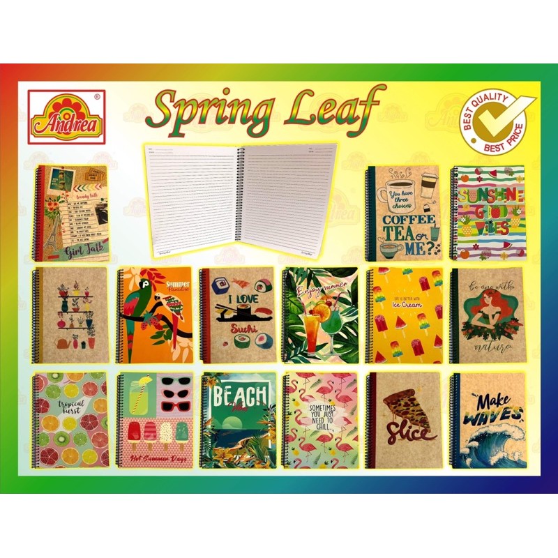 Springleaf Notebook 80 leaves Single wire Craft Notebook/Summer Lovin ...