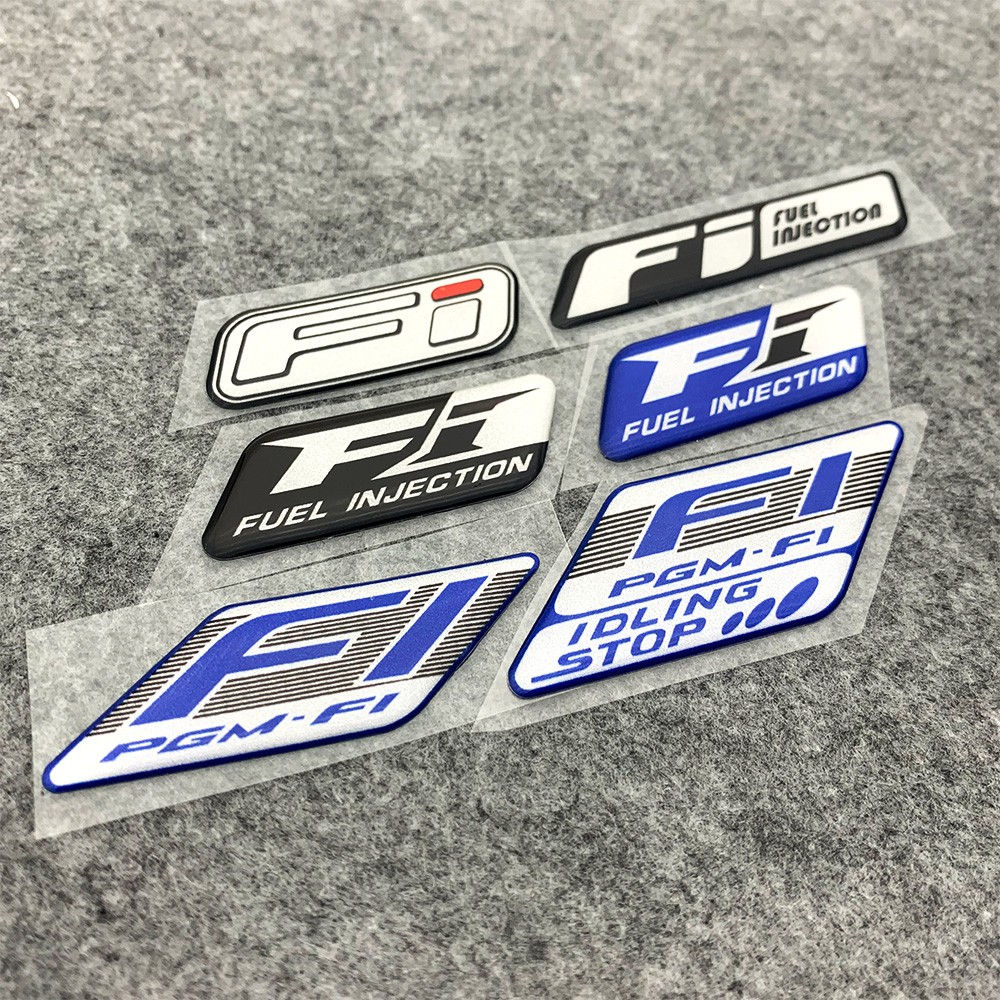 FI EFI system logo jelly gel decals sticker for motorcycle scooter ...