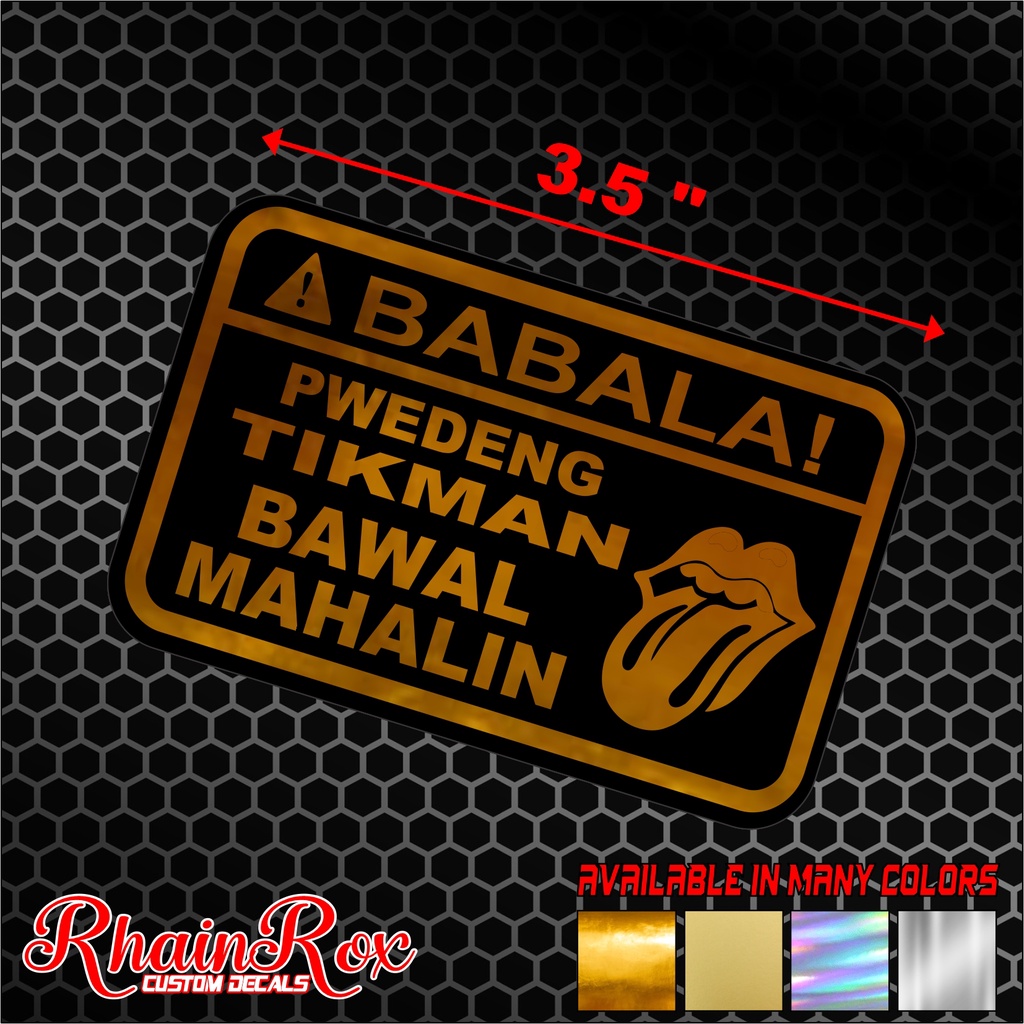 babala sticker part1 yayamanin goldchrome mattgold silver hologram ...