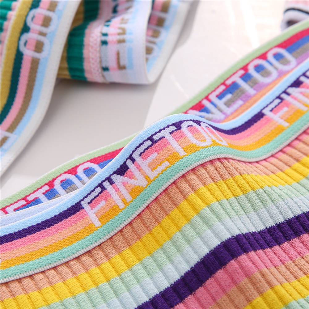 Finetoo 3 Pcs/Set Colorful Striped Cotton Women G-String Underwear ...