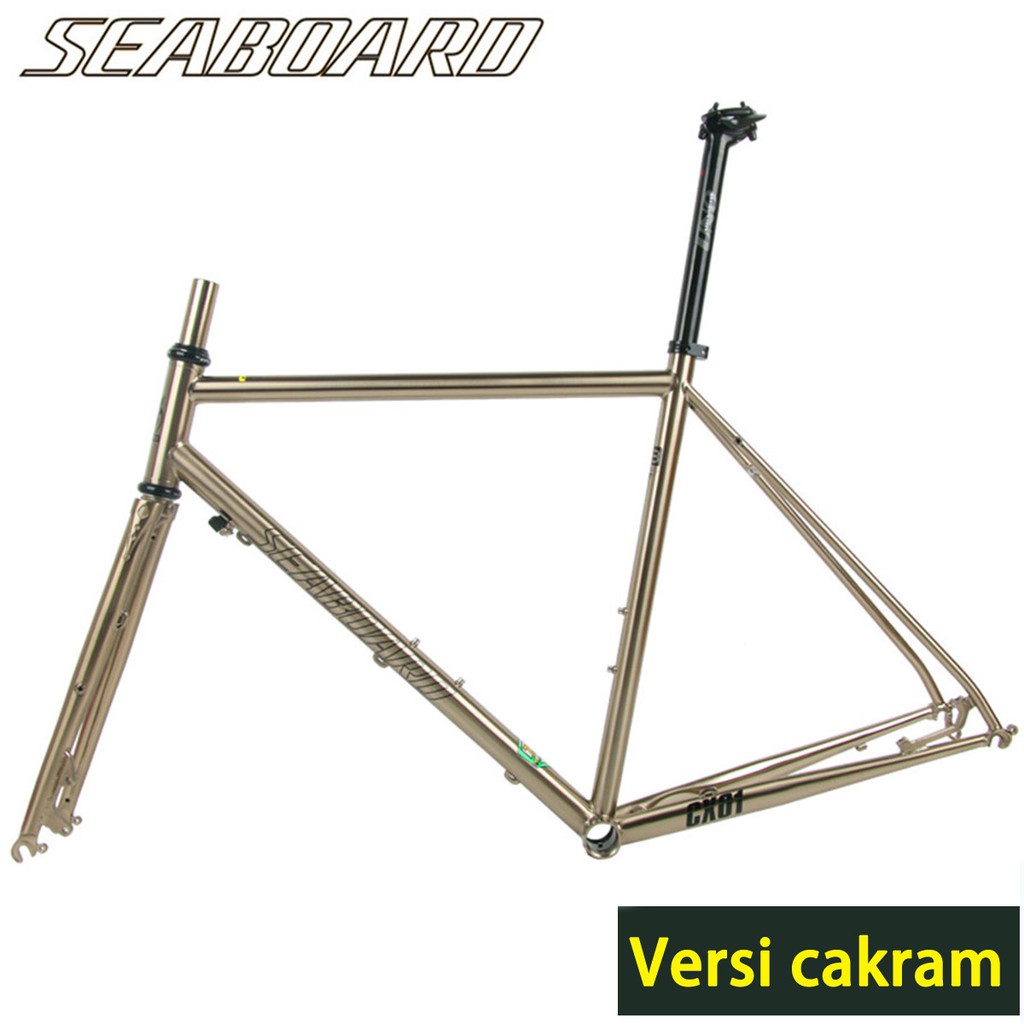 TSUNAMI SEABOARD CX01 CD version disc brakes Ultralight road bike frame 700c Renault 520 steel ...