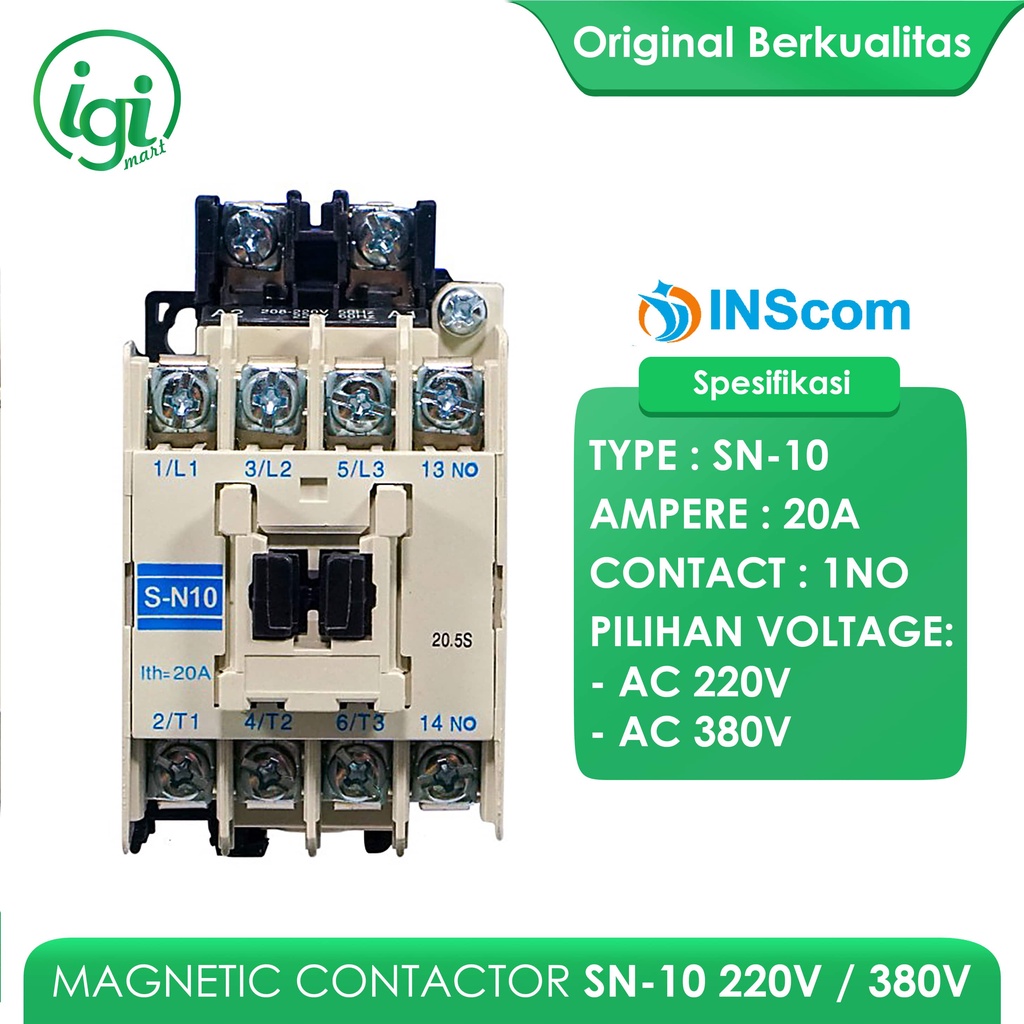 MAGNETIC CONTACTOR SN-10 220V 380V AC CONTACTOR SN 10 220VAC 380 VAC | Shopee Philippines