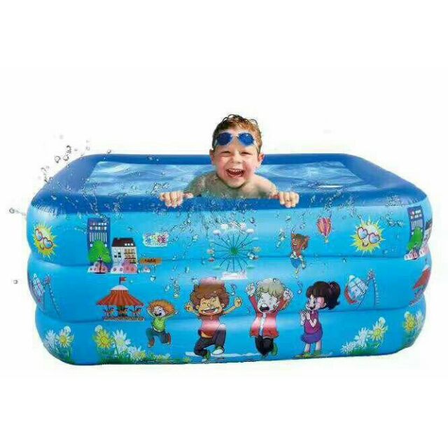 3-tier 1m3 inflatable swimming pool for children (with pump and float ...