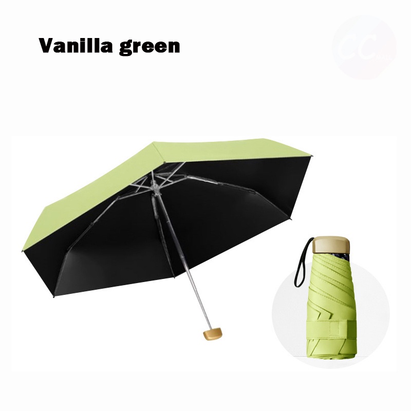 【Fast Delivery】New 14cm Mini sunny umbrella, black glue pocket umbrella ...