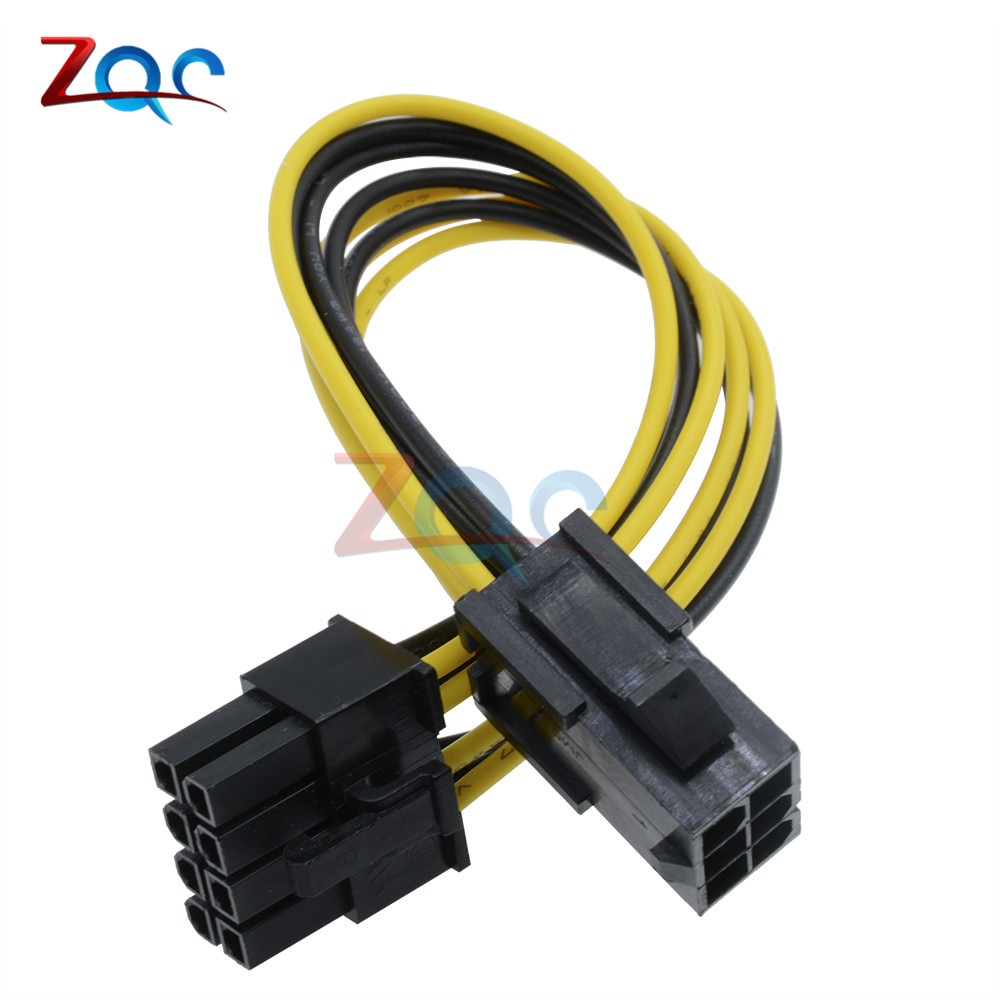 6 Pin Feamle to 8 Pin Male PCI Express Power Converter Cable CPU Video ...
