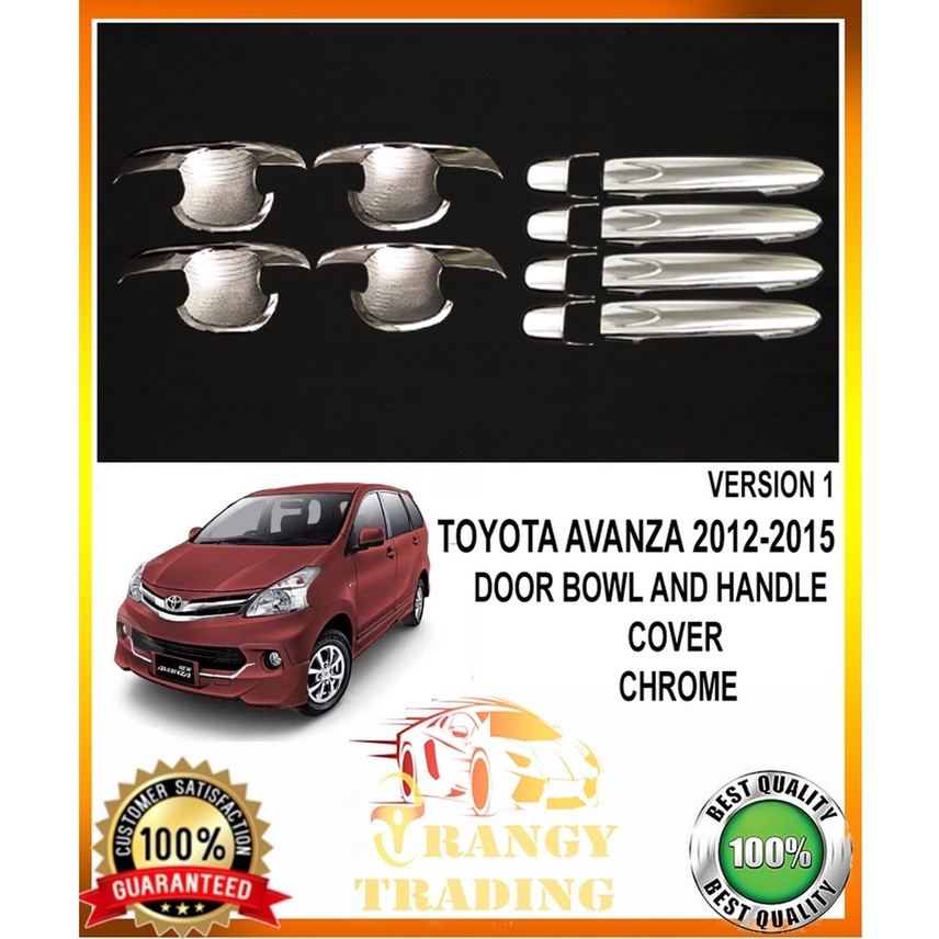 Toyota Avanza 2012 to 2015 VERSION 1 Door bowl and handle cover chrome ...