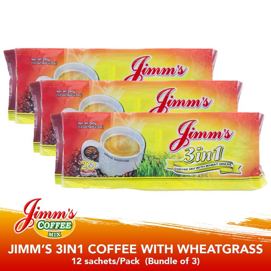 Jimm's 3 in 1 with Wheatgrass (Bundle of 3) | Shopee Philippines