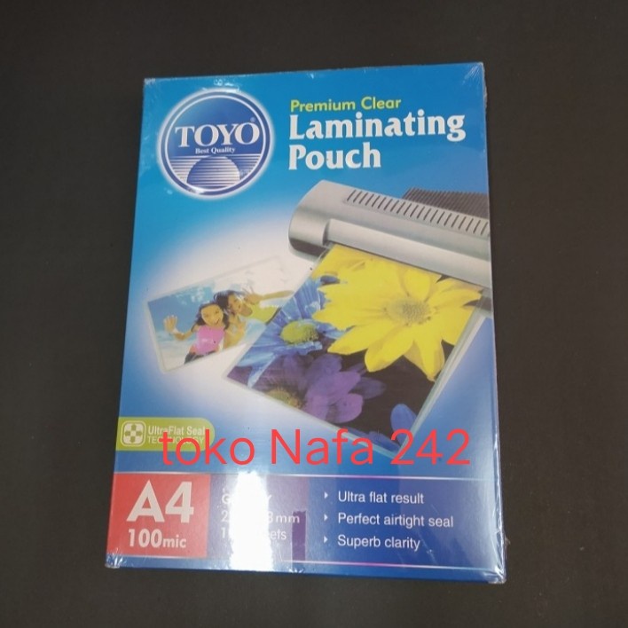 Plastic laminating a4 100 mic Toyo / premium clear laminating pouch a4 | Shopee Philippines